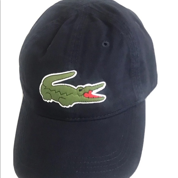 Lacoste | Accessories | New Lacoste Mens Big Croc Gabardine Cap Navy ...